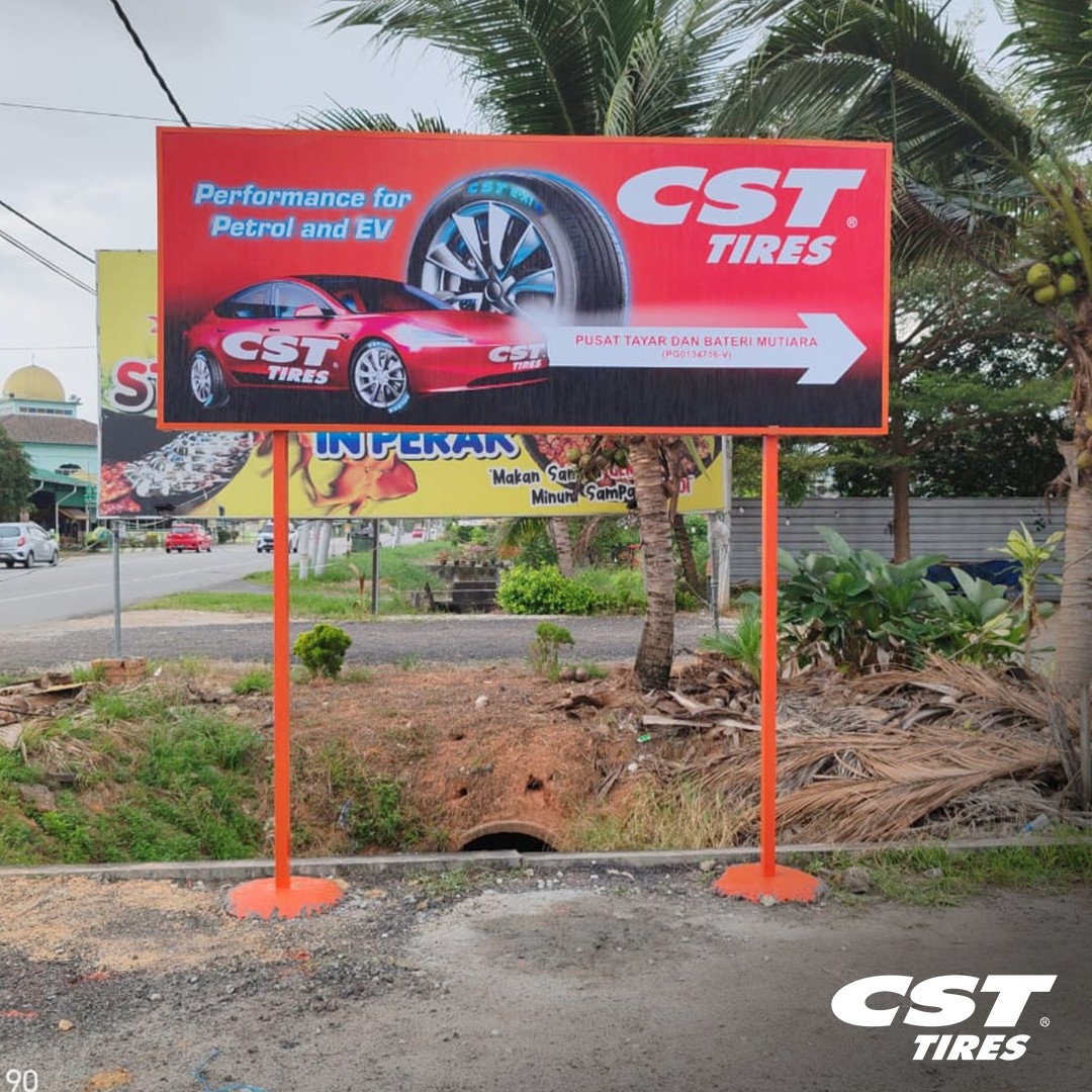 CST Tires signage at Pusat Tayar Dan Bateri Mutiara - CST Tires Malaysia